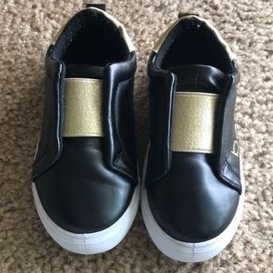 bebe | Shoes | Bebe Sport Girls Black Gold Sneakers 9 | Poshmark